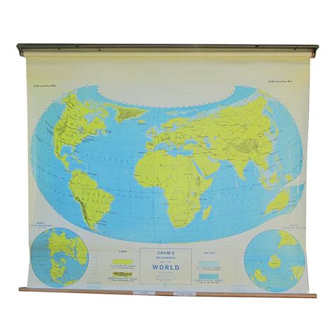 Classroom Pull Down World Map Map