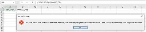 Sequenz Excel Nervt
