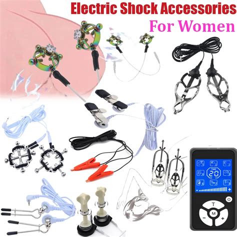 Electro Schock Nipple Clamps Clips Sucker Electric Labia Clip Clitoris