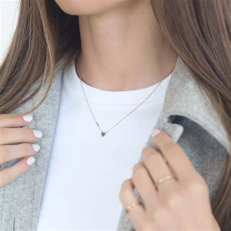 Emerald Heart Necklace By Celine Daoust Newtwist