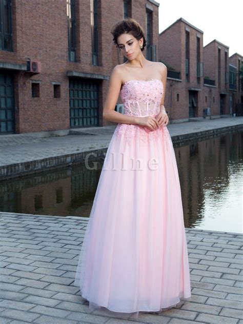 Prinzessin Empire Taille Reißverschluss Bodenlanges Ballkleid mit Spaghettiträger Gillne de
