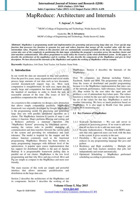 pdf mapreduce architecture and internals