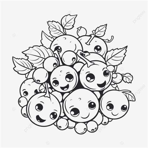 귀여운 과일과 잎의 색칠 페이지 개요 스케치 드로잉 벡터 딸기 그리기 딸기 개요 딸기 스케치 Png 일러스트 및 벡터 에 대한 무료 다운로드 Pngtree