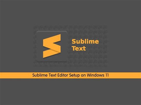 Install And Use Sublime Text Editor On Windows 11 Text Editor Markup
