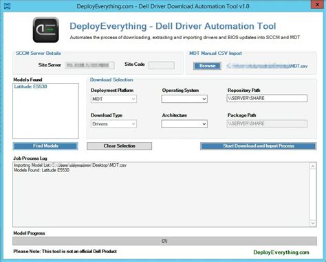 DeployEverything Dell Driver Automation Tool Automate SCCM MDT Driver Packaging