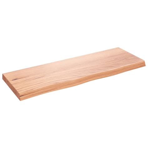 Blat dębowy do łazienki 80x30x4 cm jasnobrązowy Zakito Europe Sklep