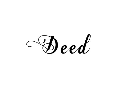 Deed Svg Typography Graphic By Expressyourself82 · Creative Fabrica