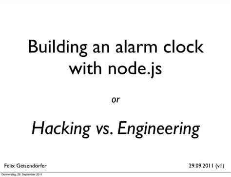 building an alarm clock with node js