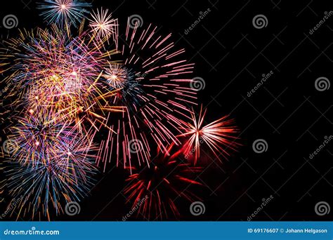 Fireworks Exploding Stock Image Image Of Copy Time 69176607