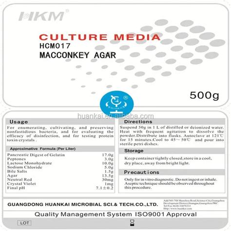 Factory Price Culture Media Macconkey Agar For Isolating Lactose Fermenting Gram Negative
