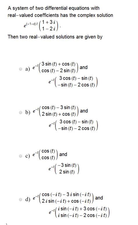 solved a system of two differential equations with