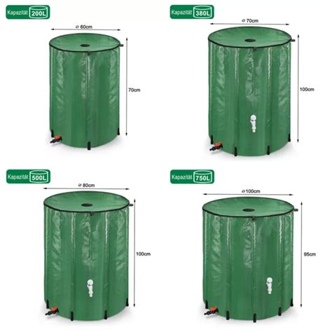 REGENWASSERTONNE WASSERSPEICHER REGENTONNE Regenwassertank Wassertank L L EUR