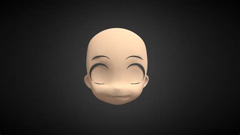 Chibi Head Base Mesh 3d Model By Adrianbg94 [63ea067] Sketchfab