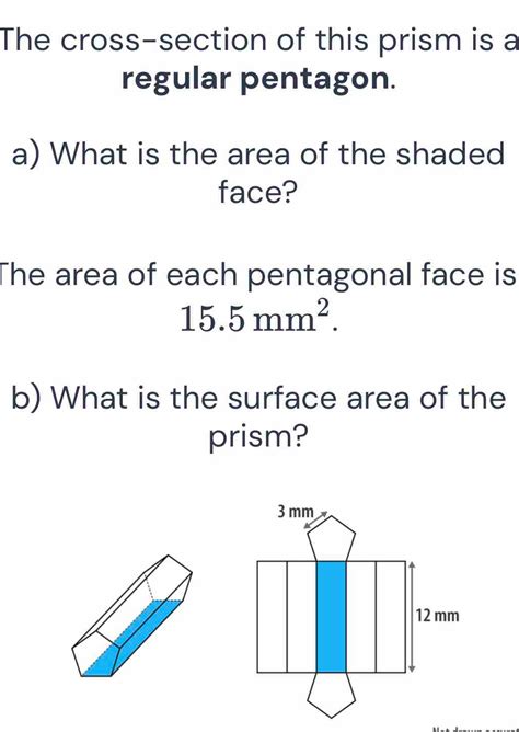Solved The Cross Section Of This Prism Is A Regular Pentagon A What