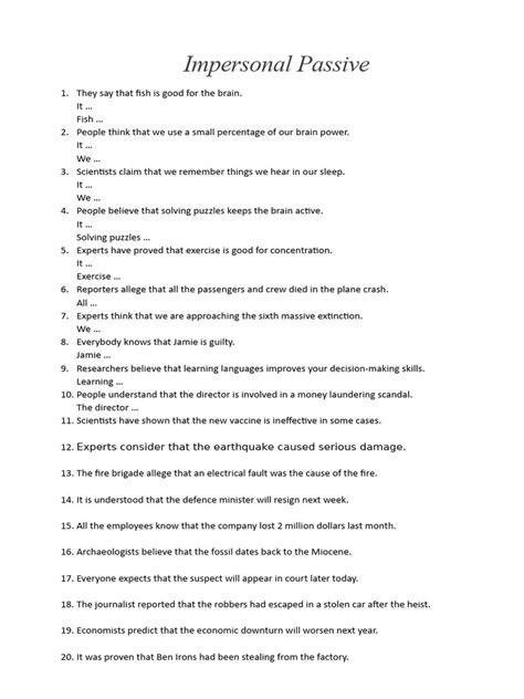 Impersonal Passive Pdf