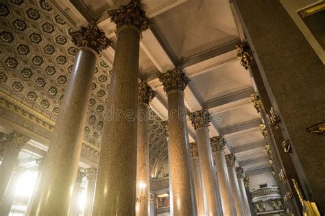 Columns Inside Of Kazanskiy Kafedralniy Sobor Stock Image Image Of Famous Ancient 115874301