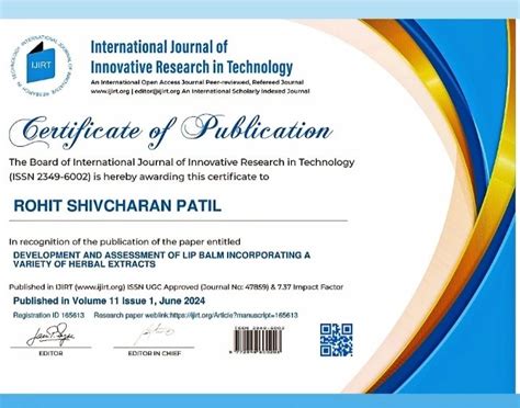 Rohit Patil On Linkedin Review Paper Published