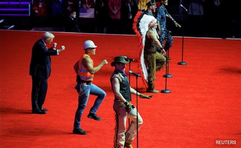 Watch Donald Trump Closes Maga Victory Rally With Village People And