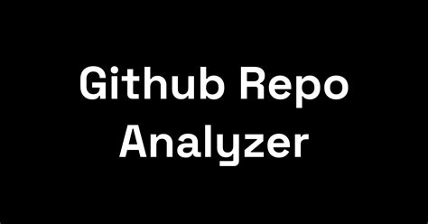 Github Repo Analyzer