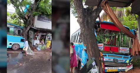 Private Bus Goes Out Of Control And Hits A Tree 21 Passengers Injured