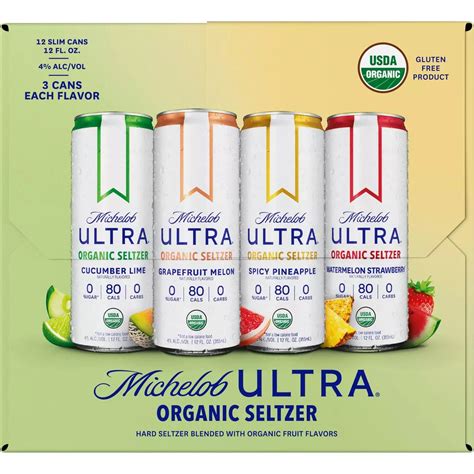 Michelob Ultra Hard Seltzer Variety 12 Pk Slim Cans Shop Malt