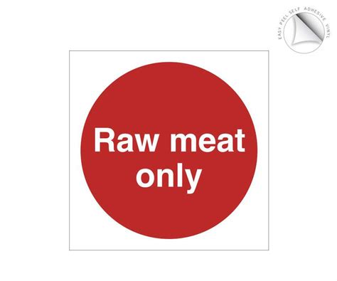Raw Meat Only Storage Label Jc Catering And Bar Supplies