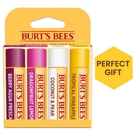 Burts Bees 100 Natural Origin Moisturizing Lip Balm Tropical Variety