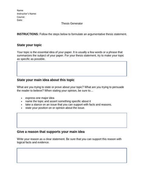 Thesis Generator Pdf