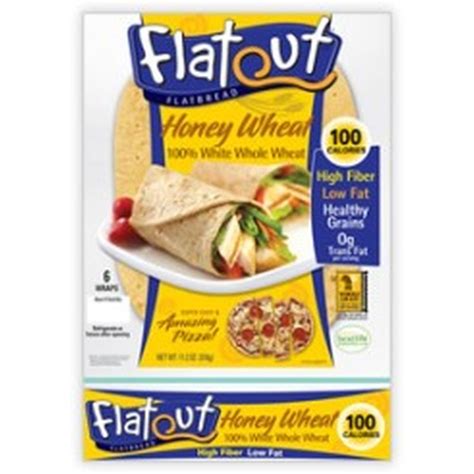 Flatout Honey Wheat 100 White Whole Wheat Flatbread Food Library