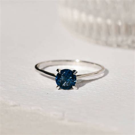 Silver London Blue Topaz Ring Lilly Linjer Jewelry
