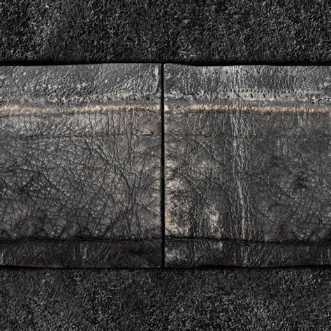 Seamless 4k Photo Texture Of Black Leather Belt On Suede Backdrop Stock