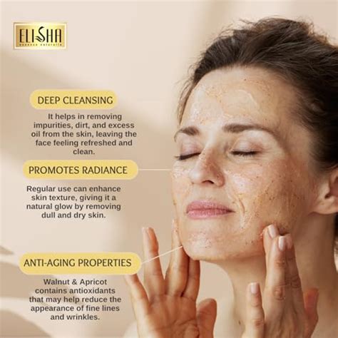 Elisha Luxury Walnut And Apricot Exfoliating Scrub Radiant And Smooth