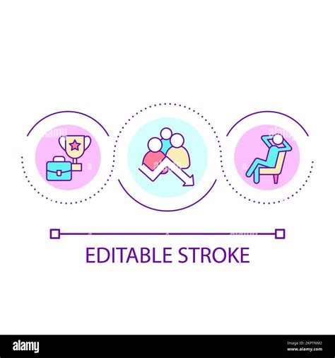 Delegate Duties Loop Concept Icon Stock Vector Image Art Alamy