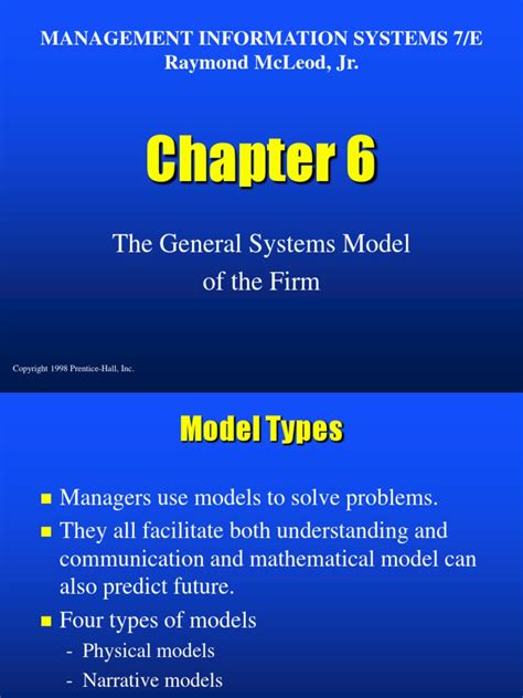 The General Systems Model Of The Firm Pdf Mathematical Model