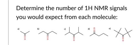 Solved Determine The Number Of H NMR Signals You Would Chegg Com