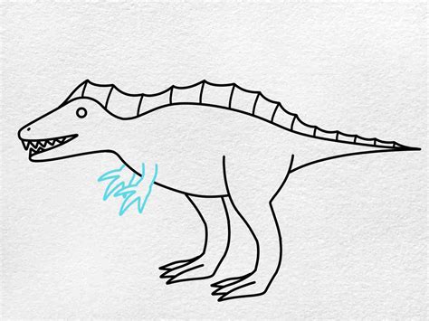 Acrocanthosaurus Drawing Helloartsy