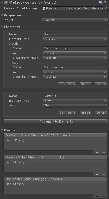 rewired documentation player controllers