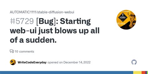Bug Starting Web Ui Just Blows Up All Of A Sudden · Issue 5729