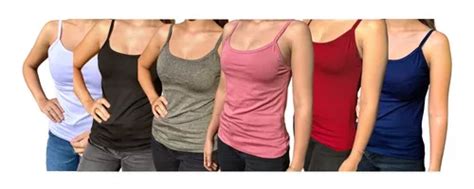 Kit Com 6 Regata Alcinha Feminina Basica Lisa Fitness Mercadolivre