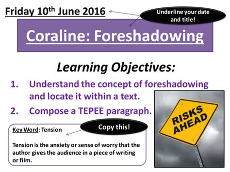 Coraline Sen Unit Years 6 7 8 Part 1 Teaching Resources