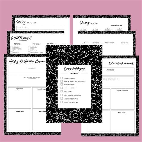 Busy Holidaying A5 Blended Binder Organiser Inserts The Busy Club