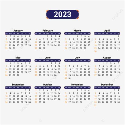 التقويم 2023 تقويم 2023 تقويم مكتب Png والمتجهات للتحميل مجانا