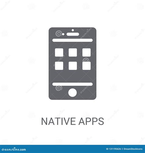 Native Apps Isolated Icon Simple Element Illustration From Technology