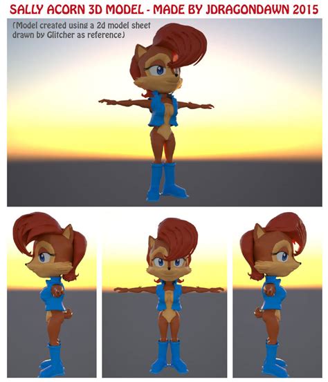 Sally Acorn 3d Model By Jdragondawn On Deviantart