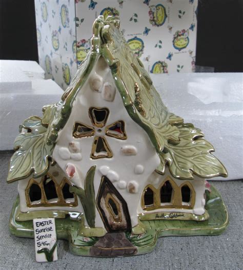 Heather Goldminc Blue Sky Easter Sunday Church Tea Light Holder