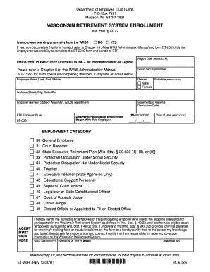 Fillable Online Etf Wi Eft Wi Form Fax Email Print PdfFiller