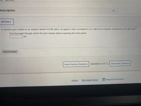 10 Description Details A Machine Part Rotates At An