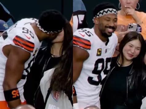 Bro Eating That Yum Yum Sauce Nfl Fans Lose It As Myles Garrett And Chloe Kim Show Off
