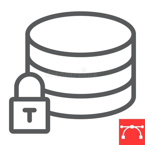 Secure Data Line Icon Security And Computing Database Sign Vector