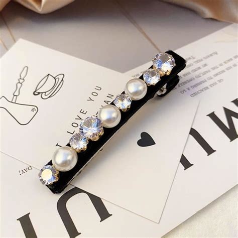BARRETTE 5 Pinces à cheveux françaises rétro Imitation perle cristal